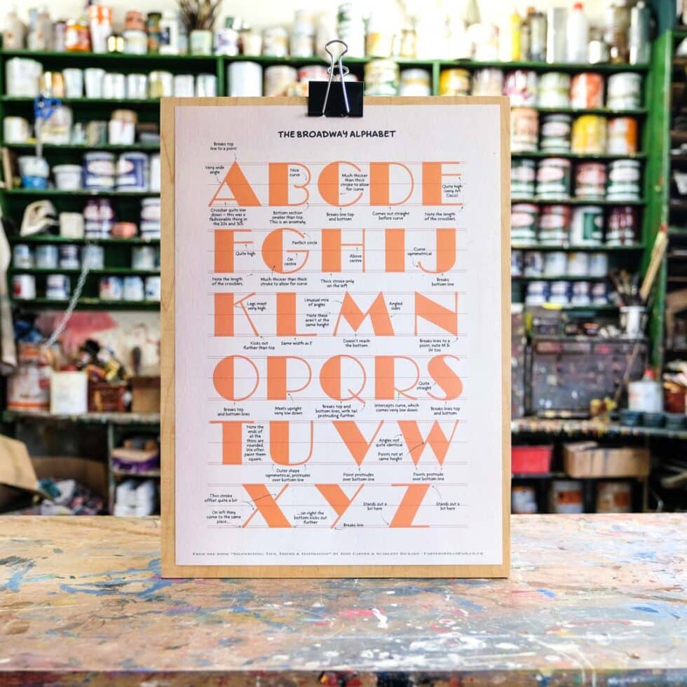 Broadway Alphabet A3 Reference Poster | Joby Carter