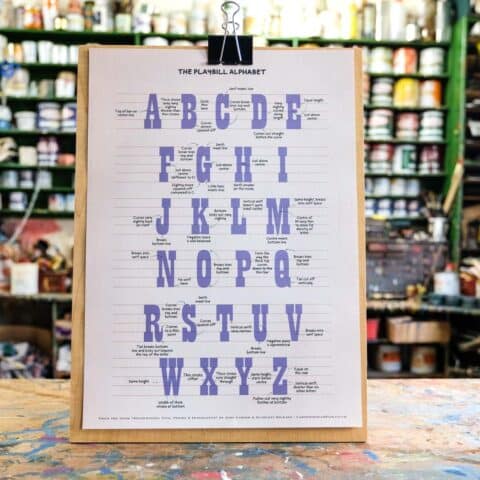 Playbill Alphabet A3 Reference Poster | Joby Carter